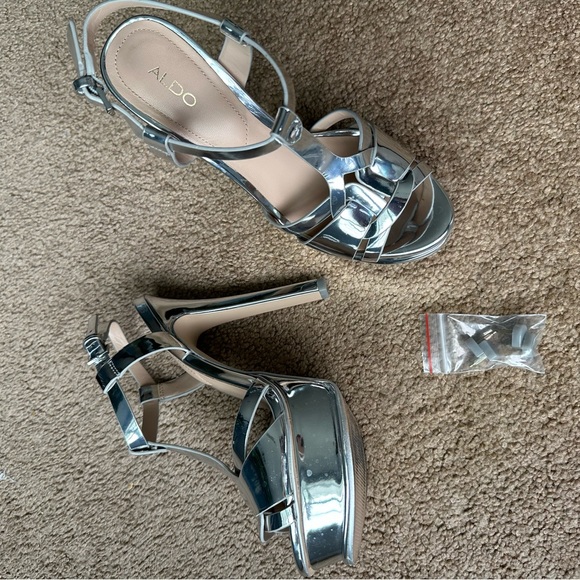 Aldo | Shoes | Aldo Silver High Heels | Poshmark